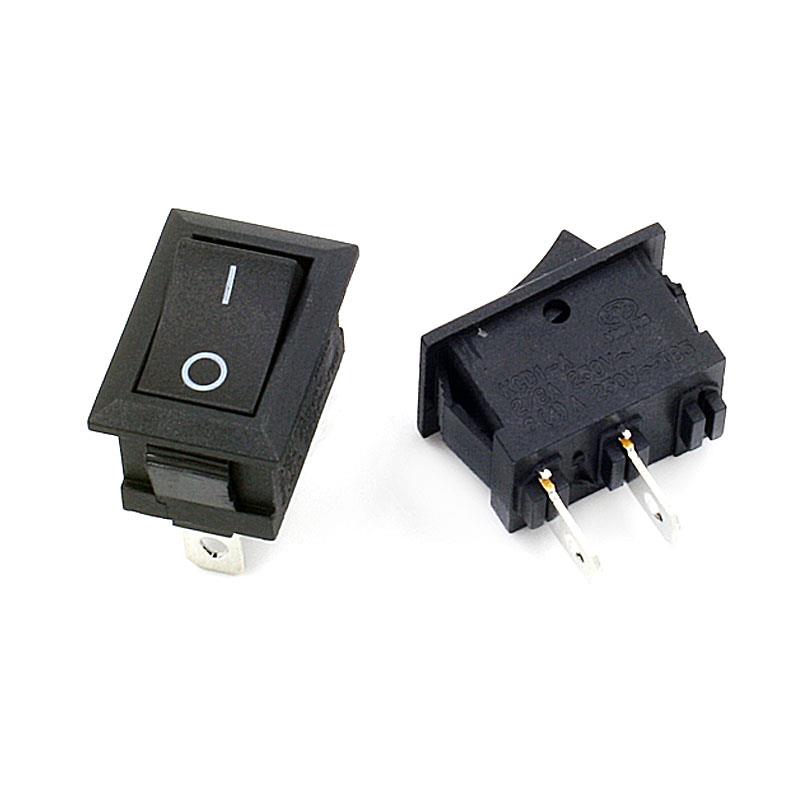 Mini Rocker Switch 2PIN 3A Snap-in ON-OFF Black Red - Rocker ...