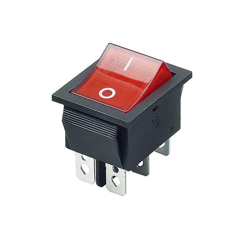Large Rocker Switch 6PIN Red/Green Illuminated 16A 250V - Rocker ...
