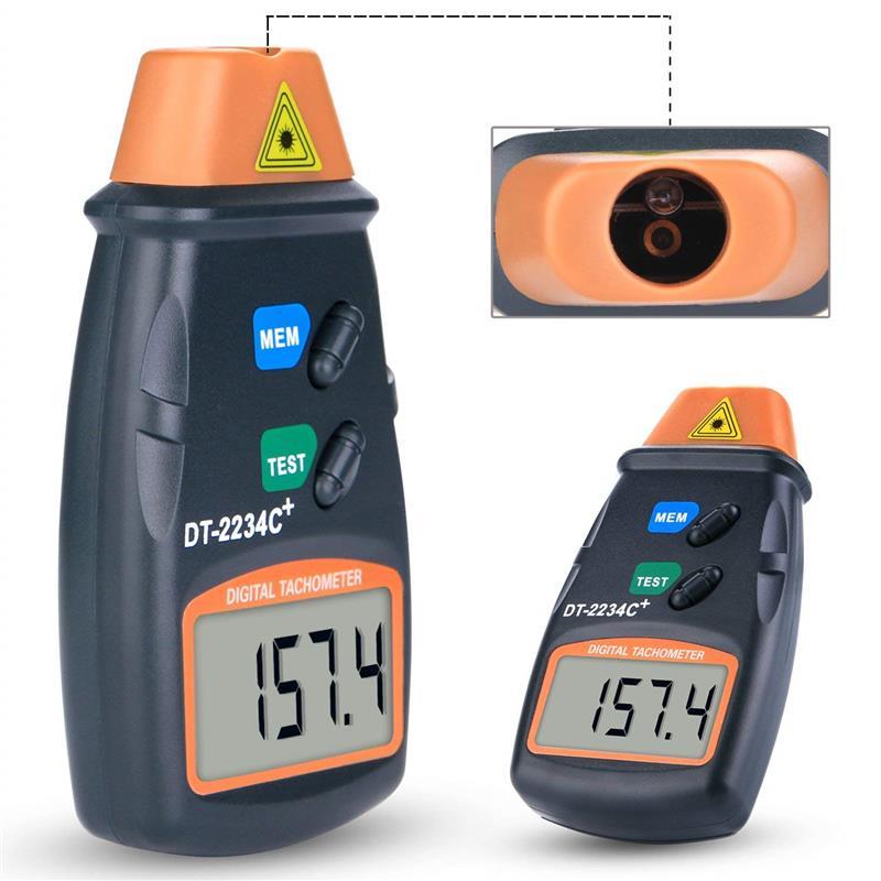 Professional Digital Laser Photo Tachometer Non Contact RPM Tach DT ...