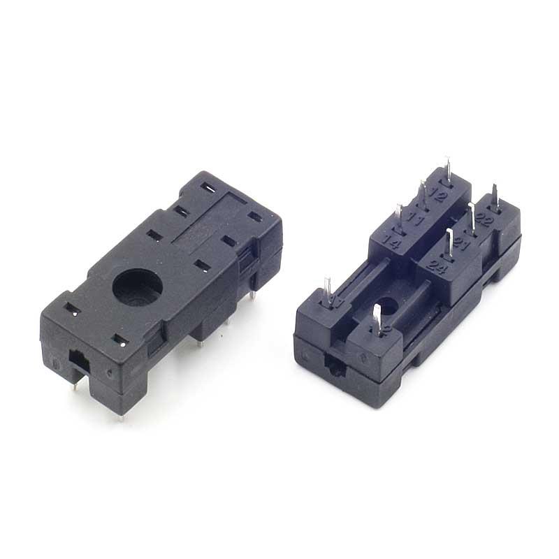 PCB Plug-in Type 8 Pin Relay Socket Base for OMRON G2R-2 / Panasonic ...