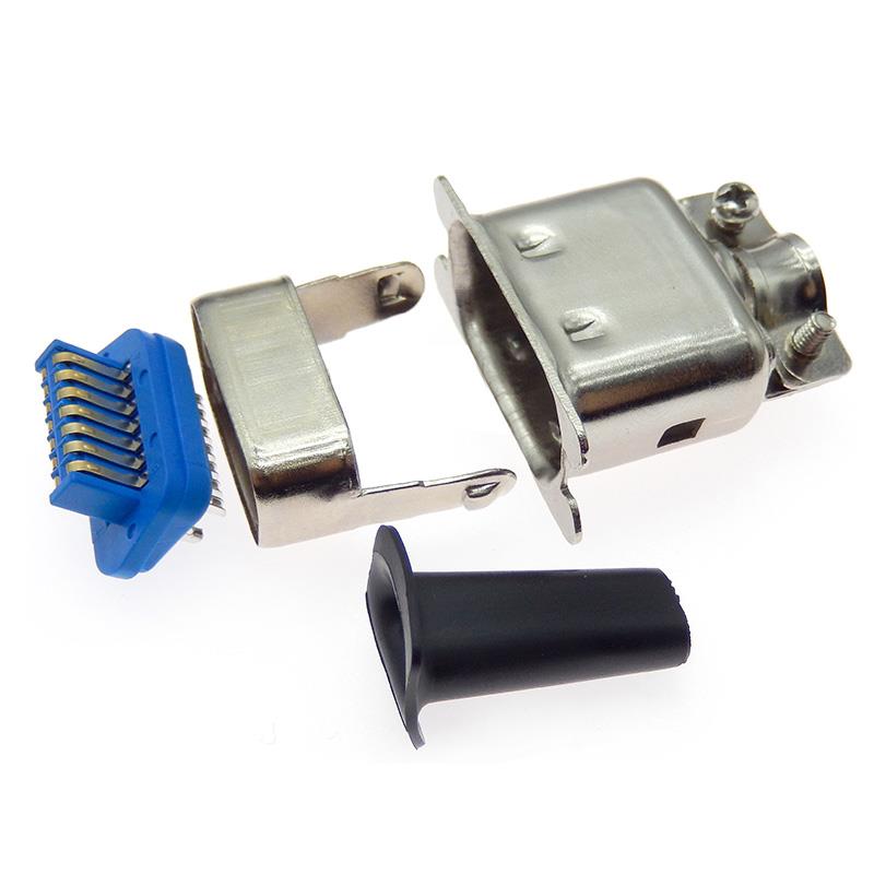 14 Position Plug Connector SCSI Free Hanging (In-Line) Solder Cup ...